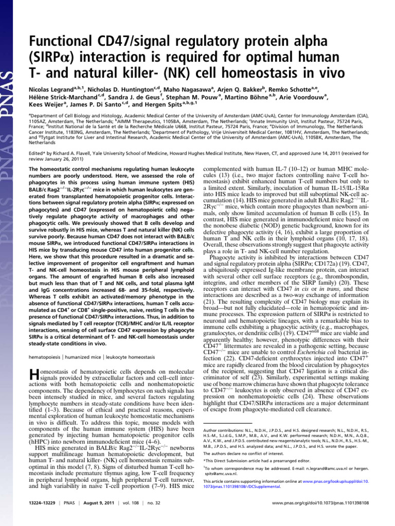 PNAS-2011-Legrand-13224-9 SIRPa Required For HT&NK Cell Homeostasis ...