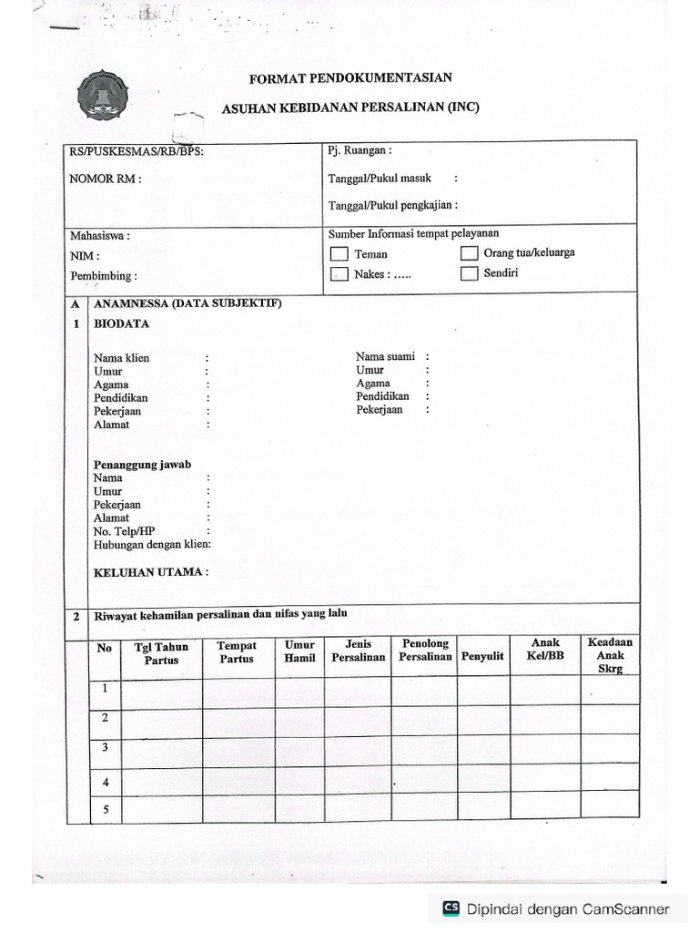 Format Askeb Persalinan | PDF