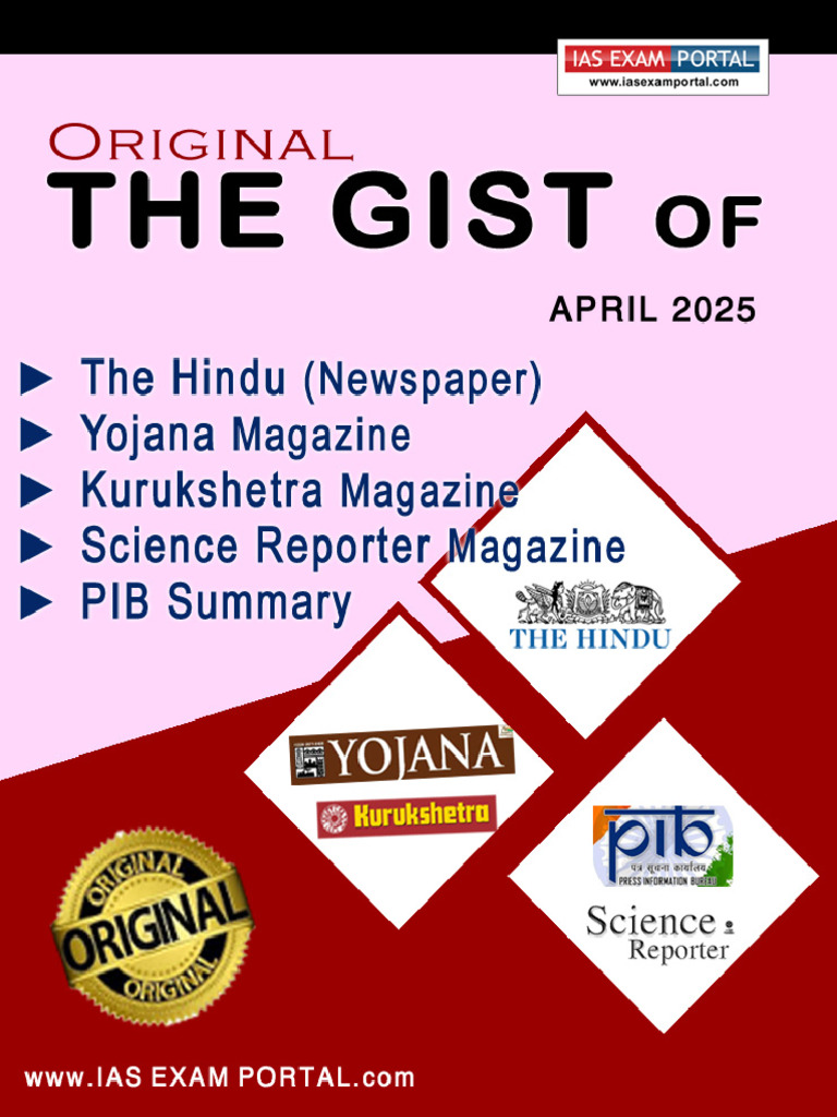 2025 #4 The Gist Apr 2025 - Ias Exam Portal | PDF | Foreign Direct Investment | Infrastructure