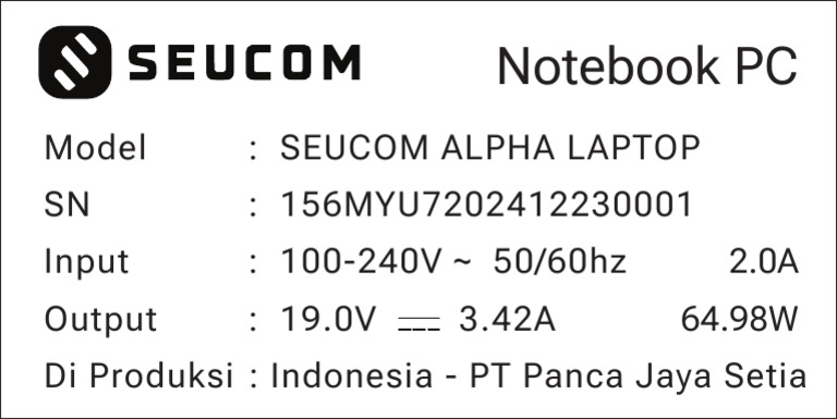 6x3 - Label BWH Laptop | PDF