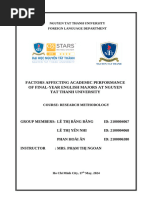 Factors Influencing Academic Performance Survey | PDF | Questionnaire ...