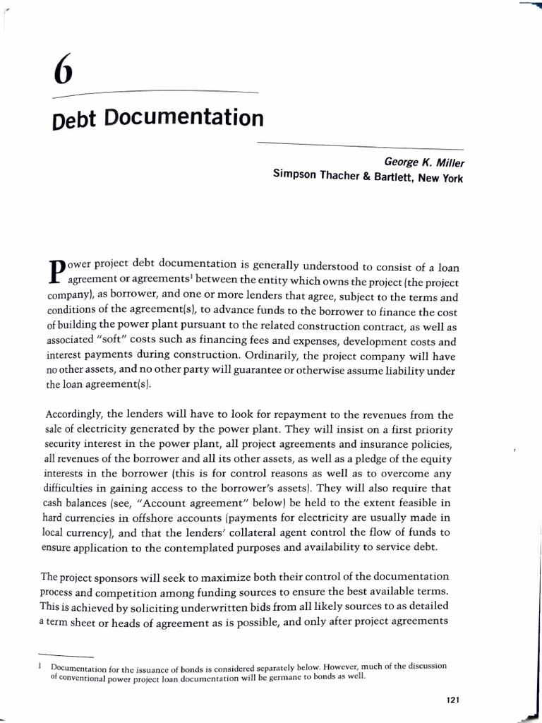 Chap 6 - Debt Documentation | PDF | Loans | Debt
