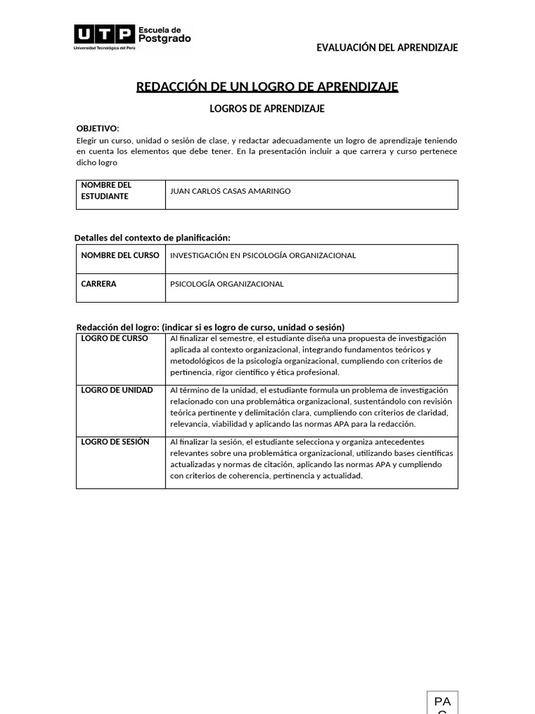 Juan Casas Logrodesesion Investigaciónpsicología | PDF