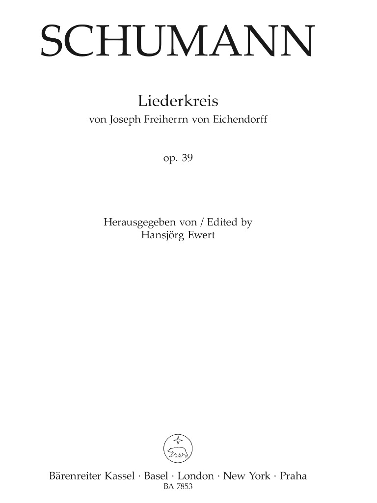 Schumann - Liederkreis Op 39 Bärenreiter | PDF