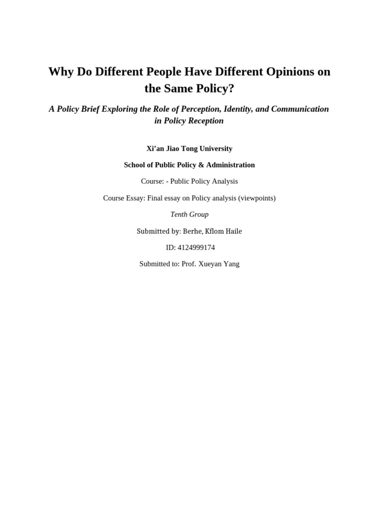 Comperhesively PPA Policy Brief | PDF | Framing (Social Sciences) | Policy