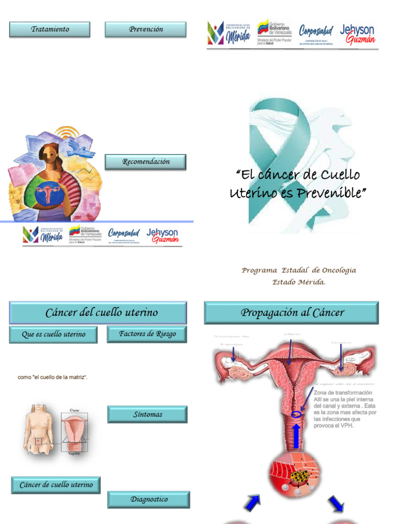 Triptico Cancer de Cuello Uterino. 2022 | PDF | Cáncer | Cáncer de ...