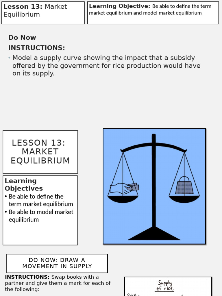 Understanding Market Equilibrium | PDF | Economic Equilibrium | Supply ...