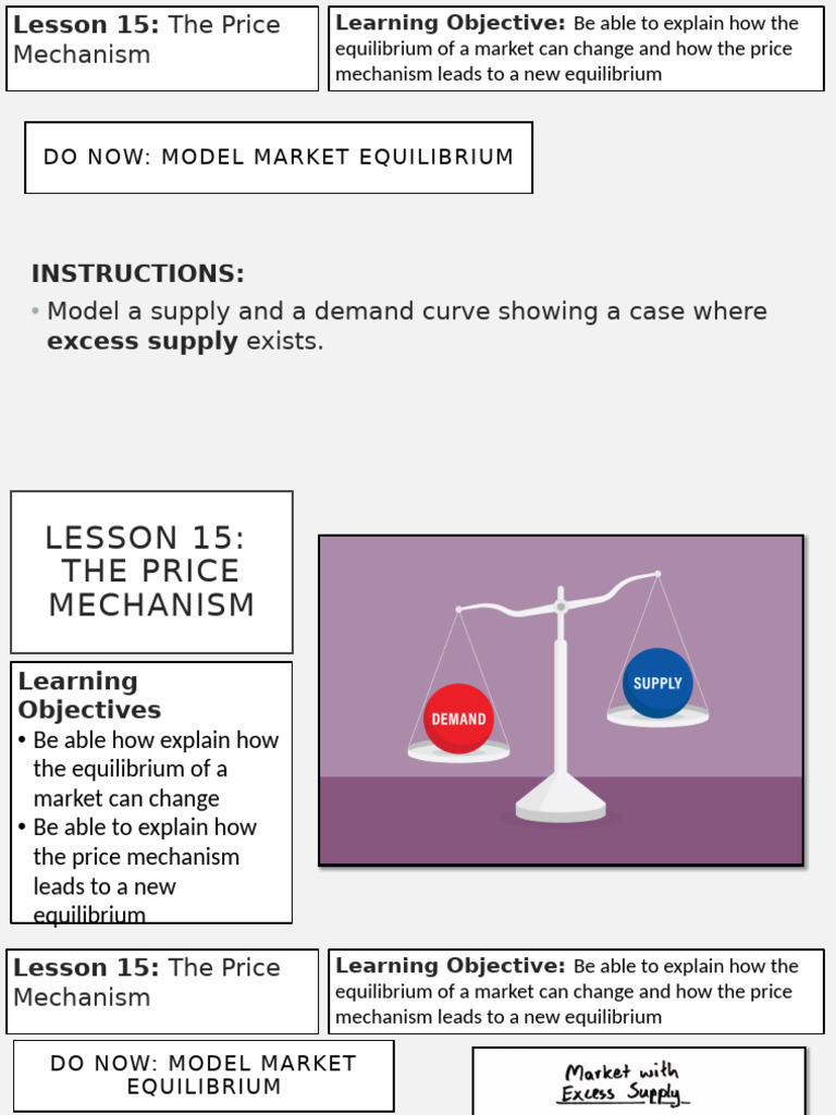 Market Equilibrium and Price Mechanism | PDF | Economic Equilibrium ...