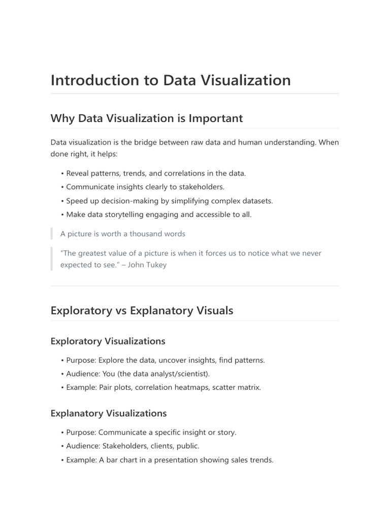 Data Visualization Basics and Techniques | PDF | Histogram