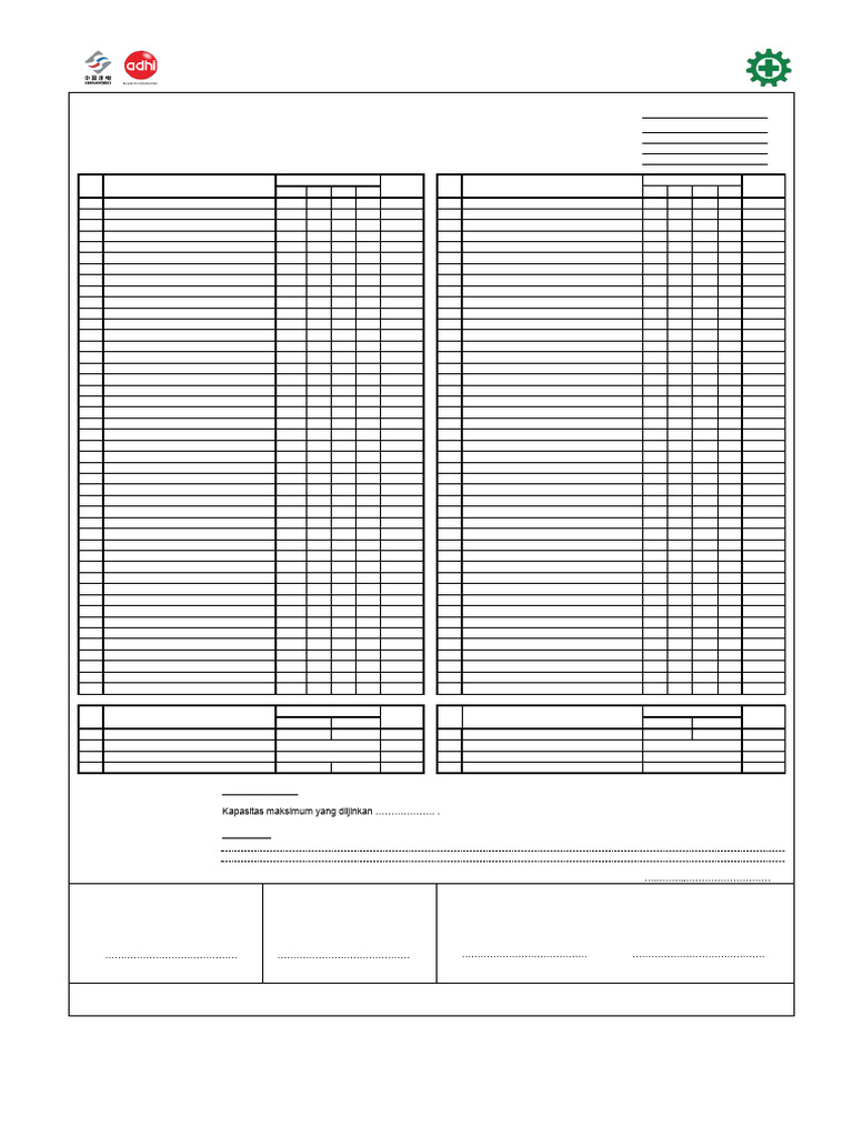 Form Checklist Exca, Dozer, DLL | PDF