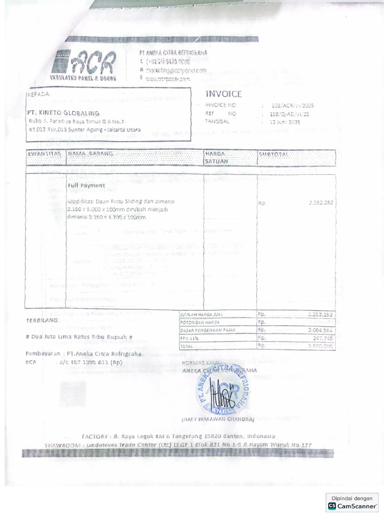 Kwitansi Dan Invoice Kineto | PDF