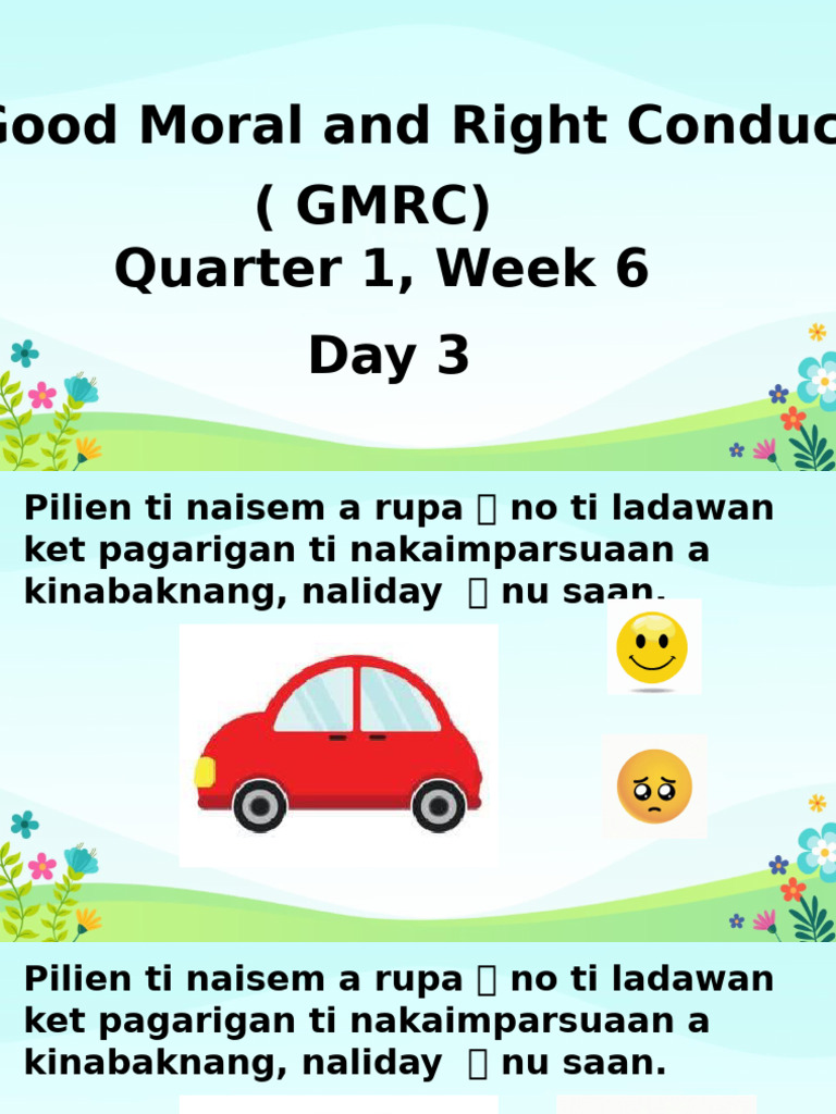 GMRC Week 6 Day 3 | PDF