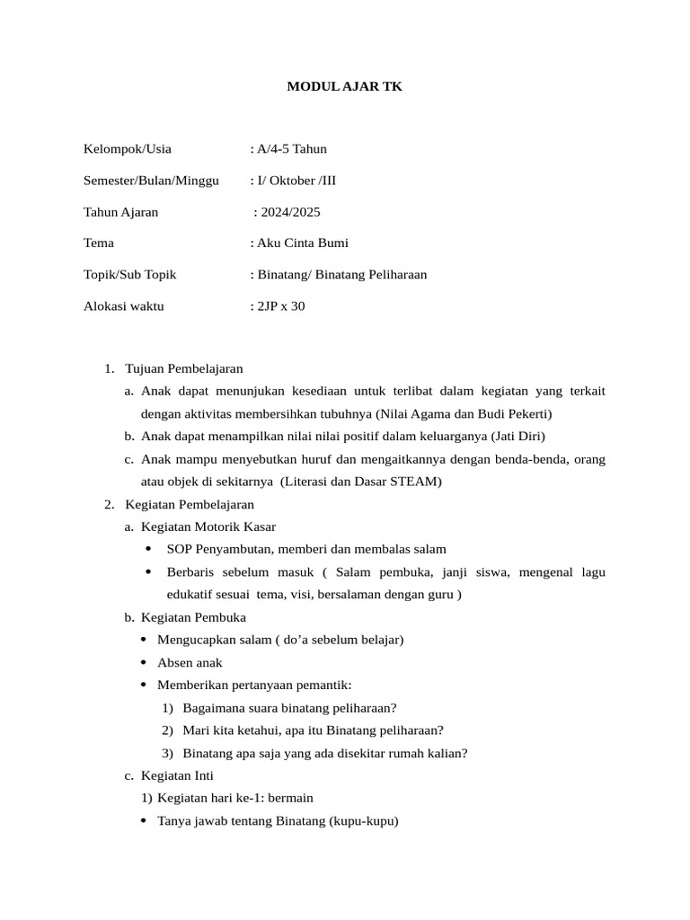 Modul Ajar Praktek | PDF