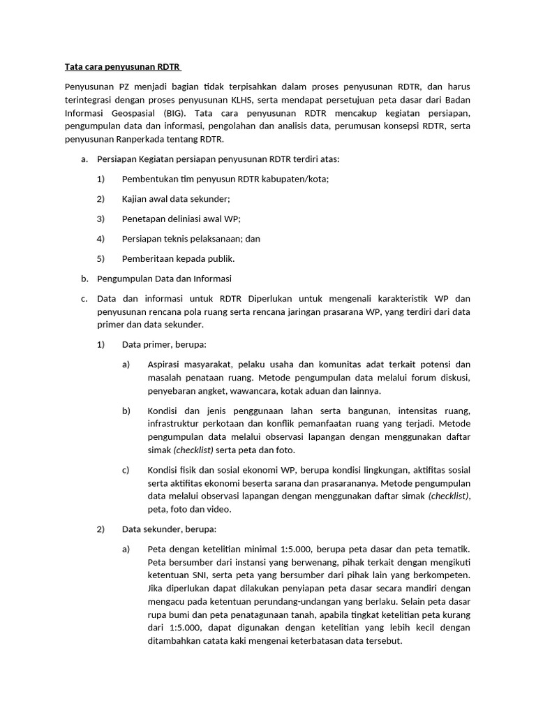 4 - Pendekatan Dalam Penyusunan RDTR - v4 | PDF