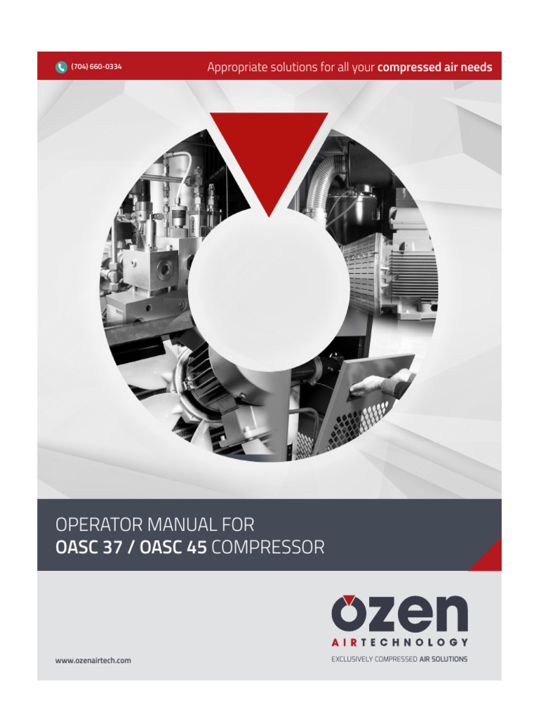 OZEN OASC 37 45 Belt Drive Compressor Manual | PDF | Valve | Belt ...