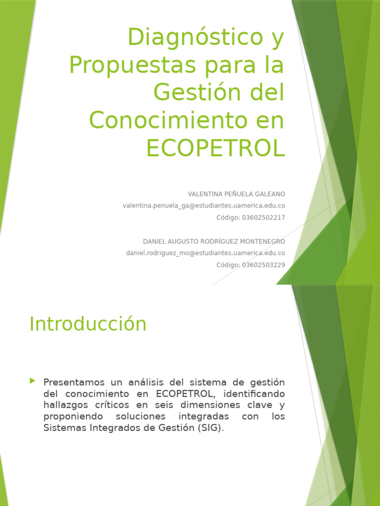 Presentación - Ecopetrol - GC - Unidad2. Caso de Estudio Ecopetrol | PDF