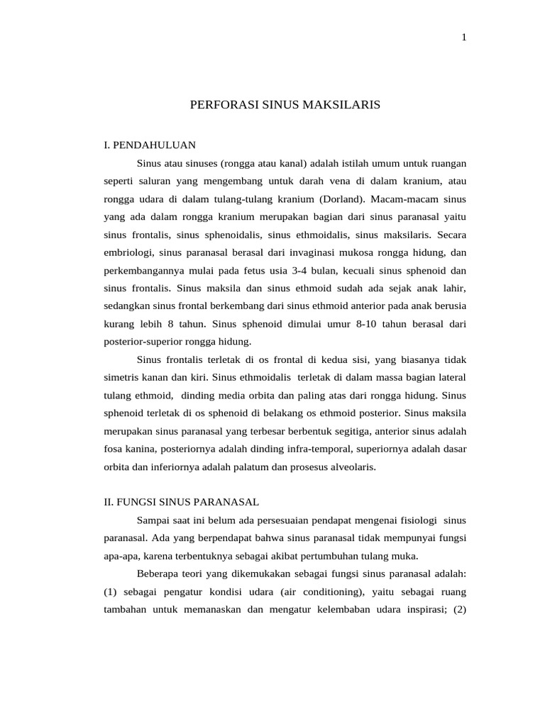 Perforasi Sinus | PDF