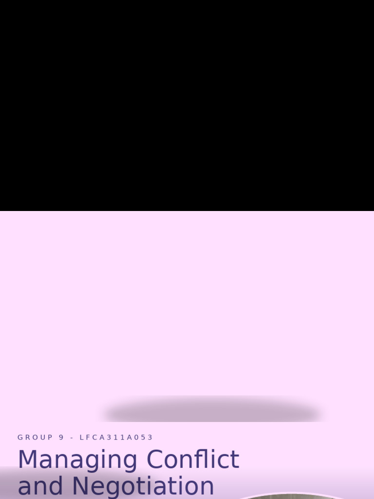 Managing Conflict and Negotiation | PDF | Conflict (Process) | Negotiation