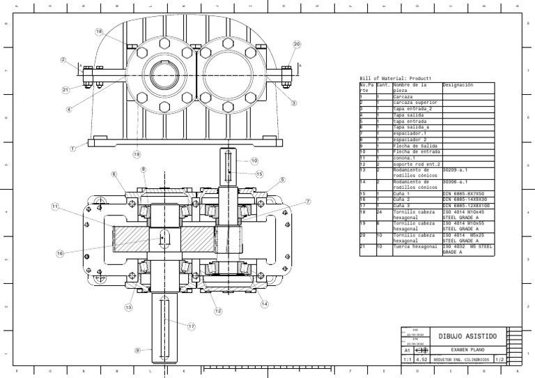 Plano Ensamble Sheet 1 | PDF | Ingeniería mecánica | Máquinas