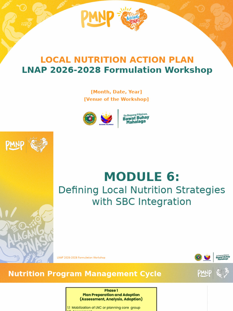 LGU Module 6 Defining Local Nutrition Strategies With SBC Integration ...