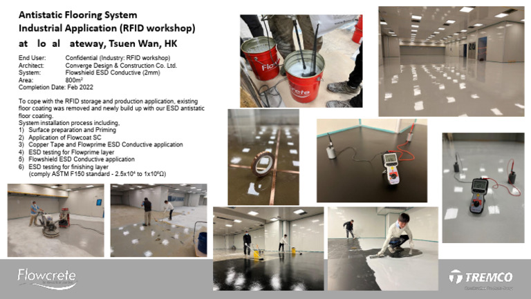 Flowcrete Case Study-Antistatic Floor (RFID Workshop) | PDF