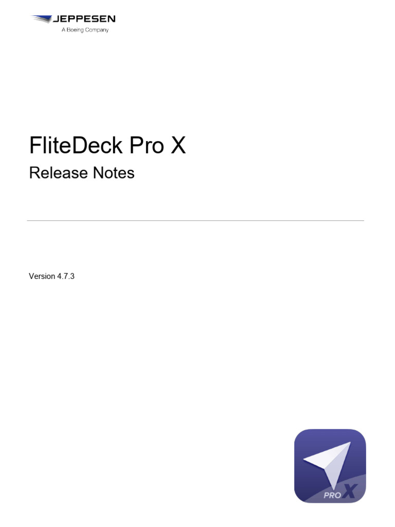 FliteDeck Pro X 4.7.3 Release Notes | PDF | I Pad | Ios