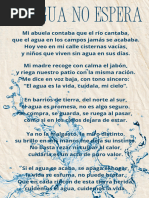 Letra de Cancion El Agua Es Vida | PDF