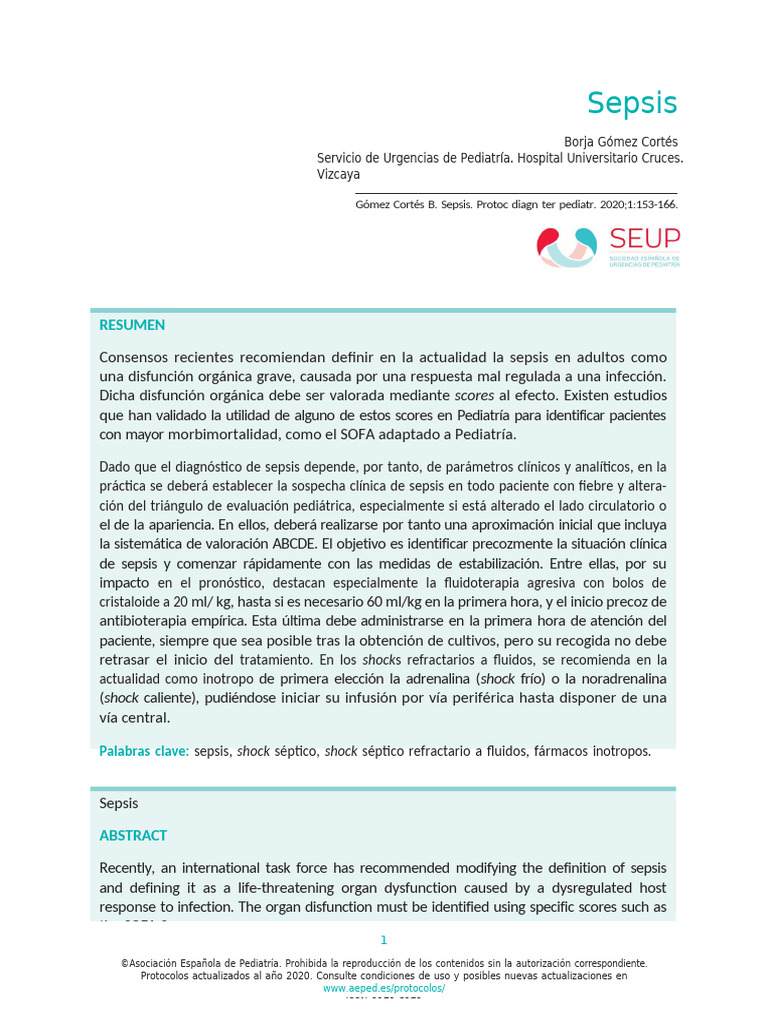 12 Sepsis | PDF | Septicemia | Inmunología