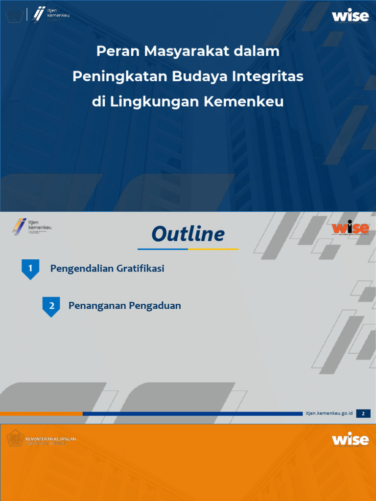 Peran Masyarakat Dalam Peningkatan Budaya Integritas Di Lingkungan Kemenkeu | PDF