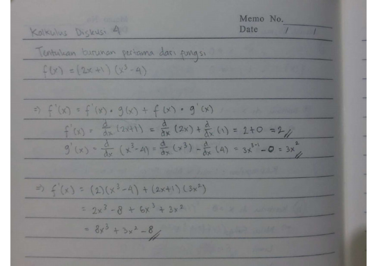 Diskusi 4 - Kalkulus I | PDF