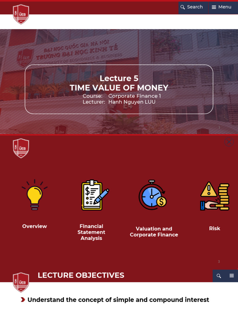 CF1 Lec5 Time Value of Money | PDF | Present Value | Time Value Of Money
