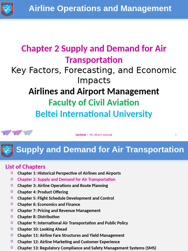Chapter 2 Supply and Demand For Air Transportation | PDF | Airlines | Transport