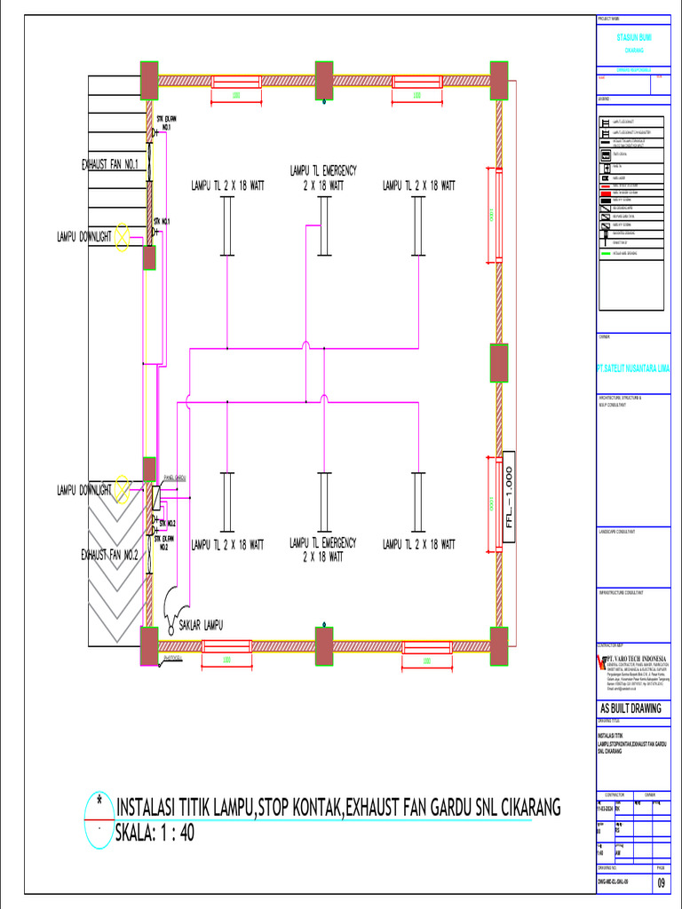 Layout Instalasi Lampu, STK & Panel Gardu | PDF