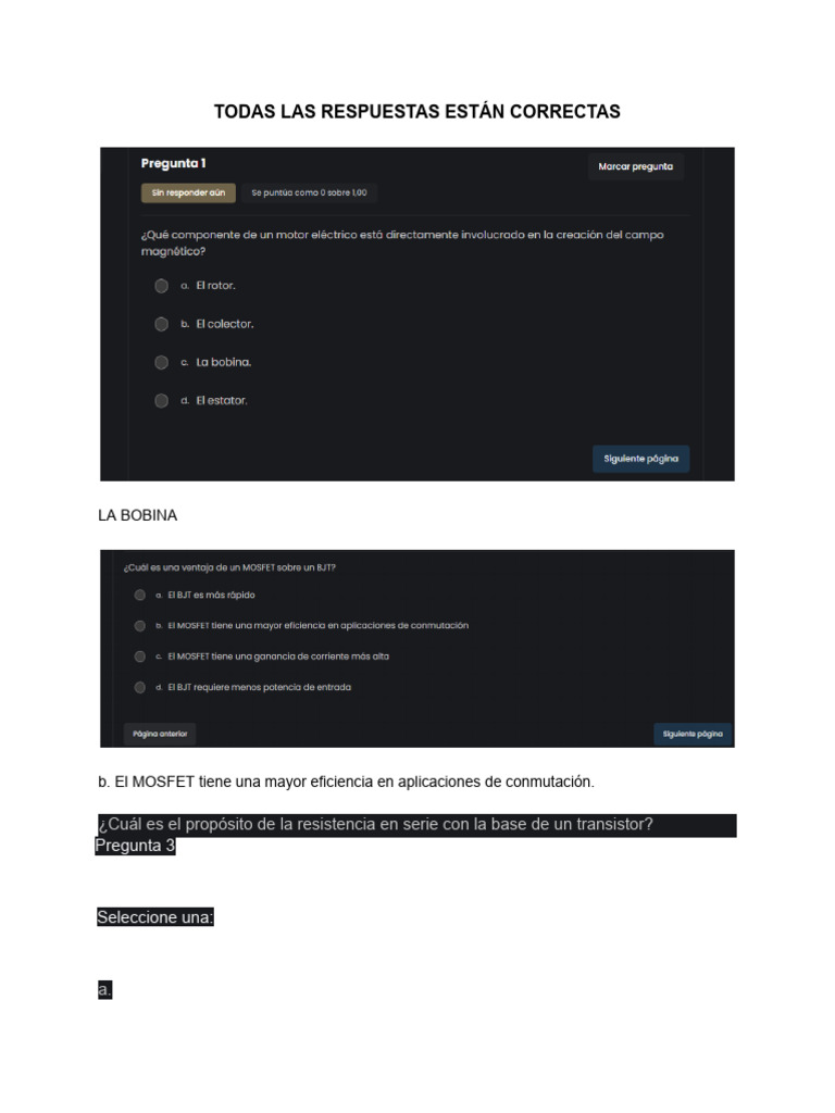 FZ Cuestionario Circuito | PDF | Transistor | Red eléctrica