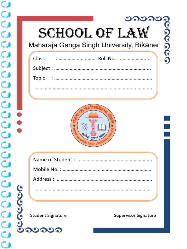 Law School Student Information Form | PDF