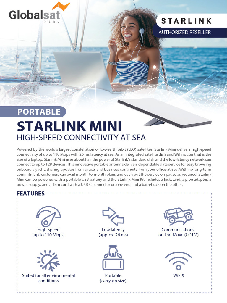 Brochure Starlink Mini GLOBAL | PDF | Power Supply | Wi Fi