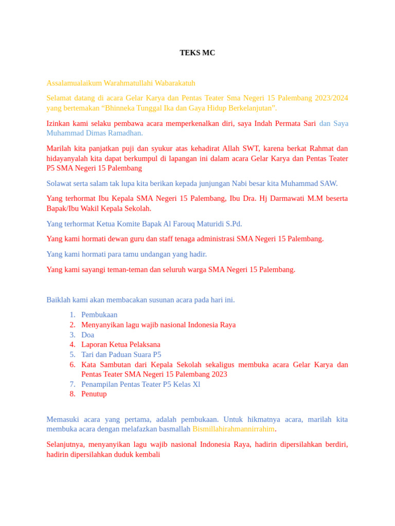 Teks MC | PDF