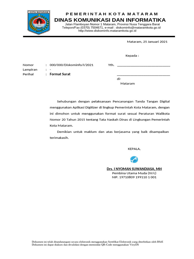 Template Surat | PDF
