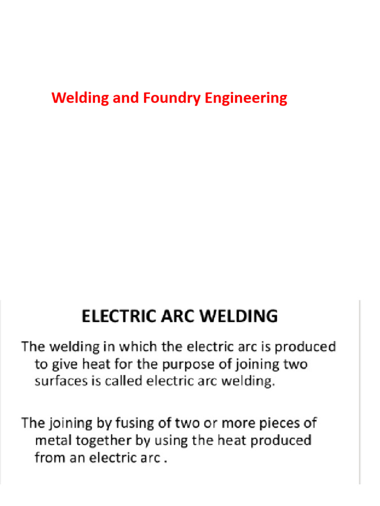 Welding and Foundry Engineering | PDF