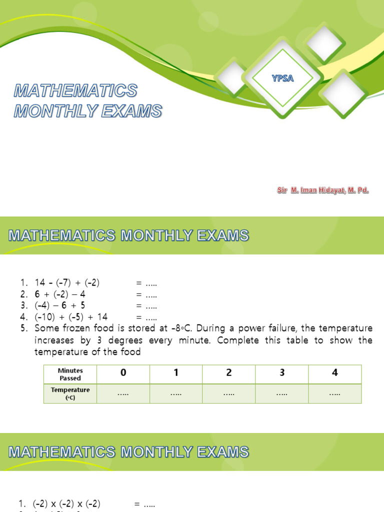 Math Exam Questions and Solutions | PDF