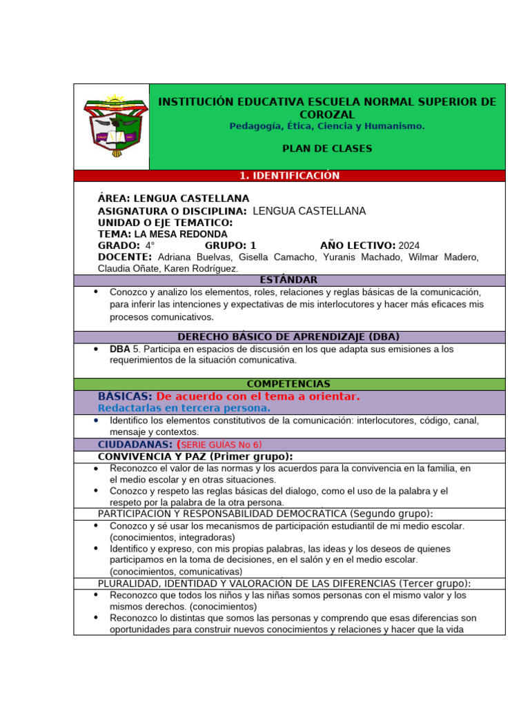 Actividades de Mesa Redonda en Secundaria | PDF | Escuelas | Aprendizaje