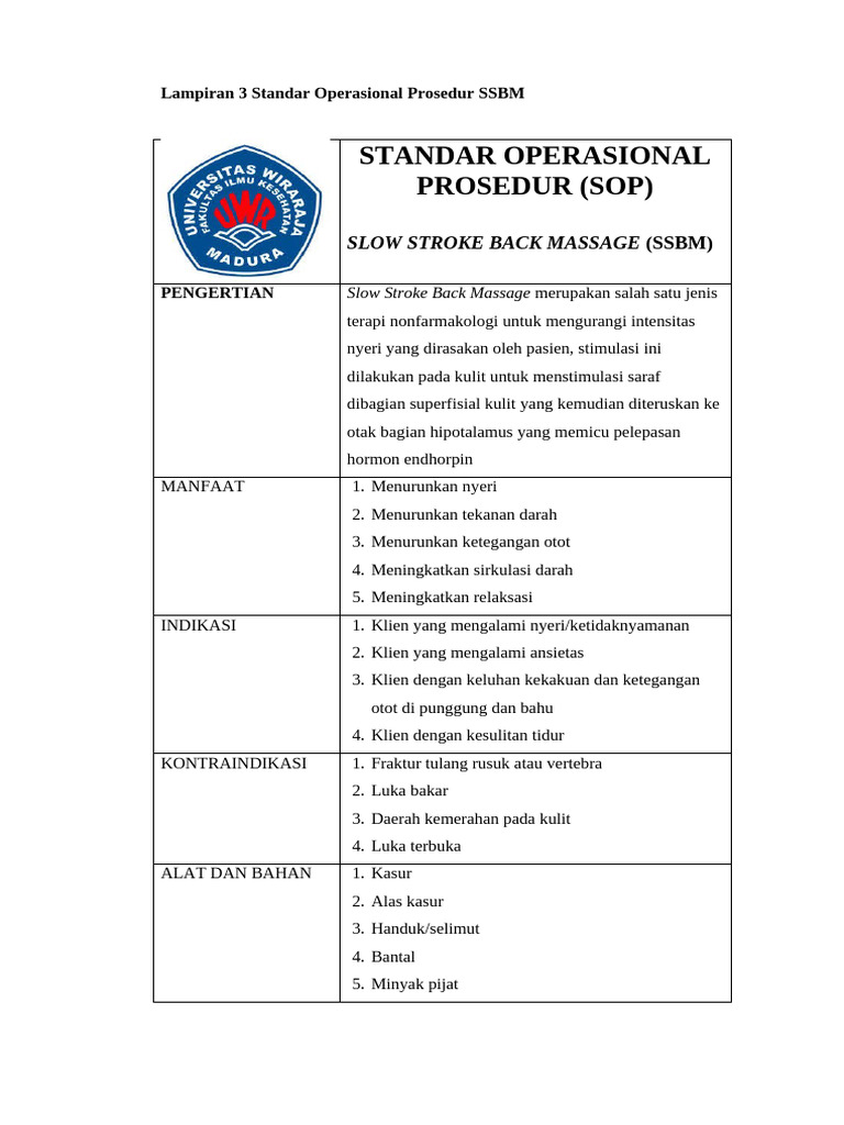 Prosedur SSBM untuk Terapi Nyeri | PDF