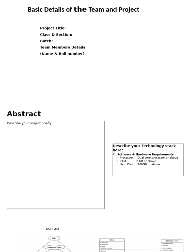 SE Project Presentation Format | PDF