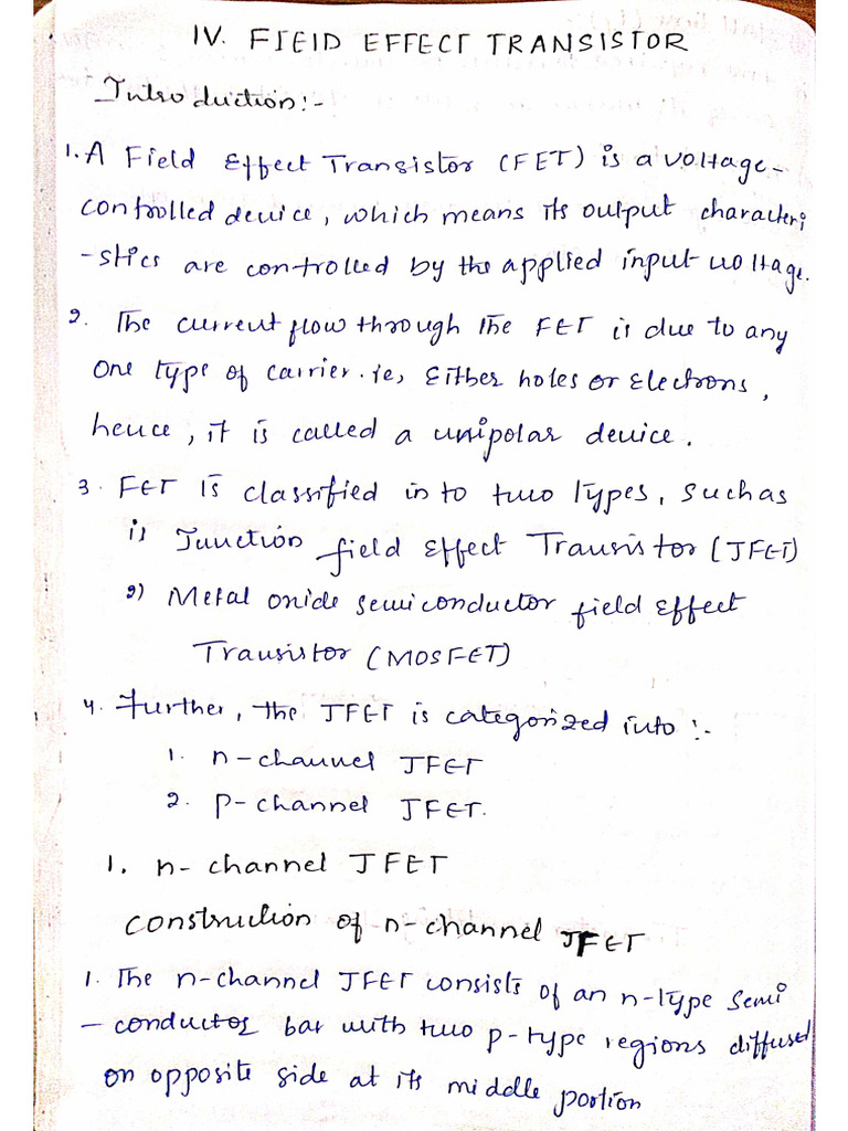 Unit-4 Jfet | PDF