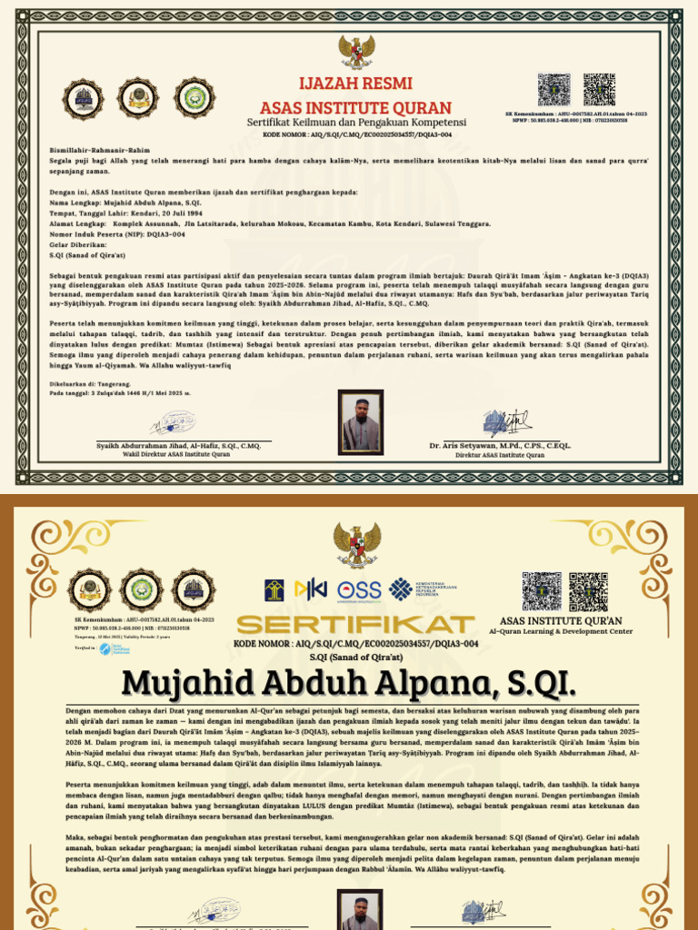 Mujahid Abduh Alpana, S.QI PDF | PDF