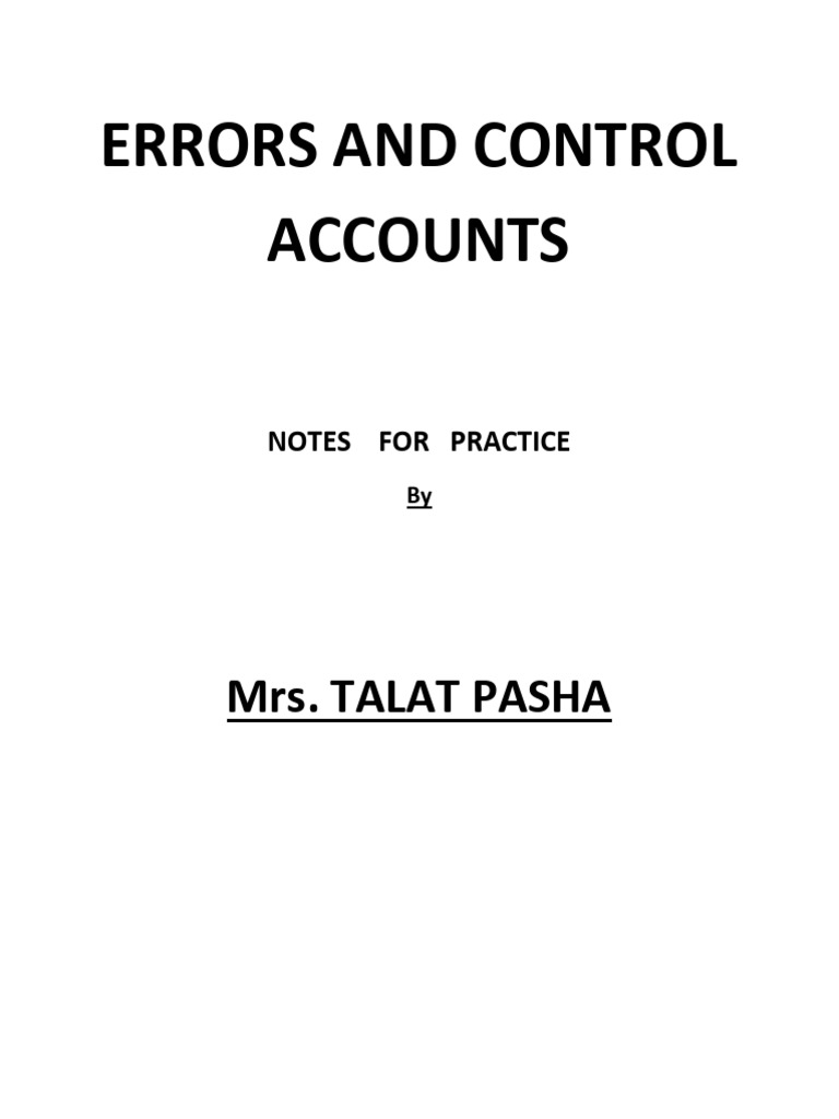 Transposition Errors in Accounting | PDF | Debits And Credits ...