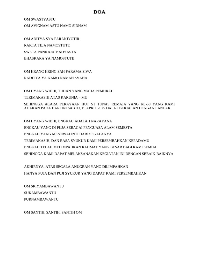 Teks Doa | PDF