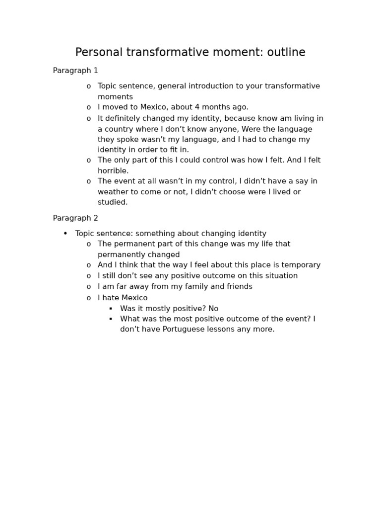 Cópia de Personal - Moment - Outline | PDF