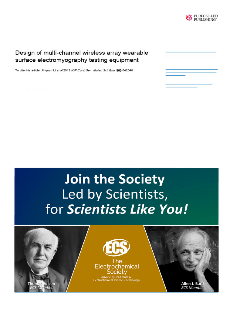 Design of Multi-Channel Wireless Array Wearable Surface EMG Testing ...