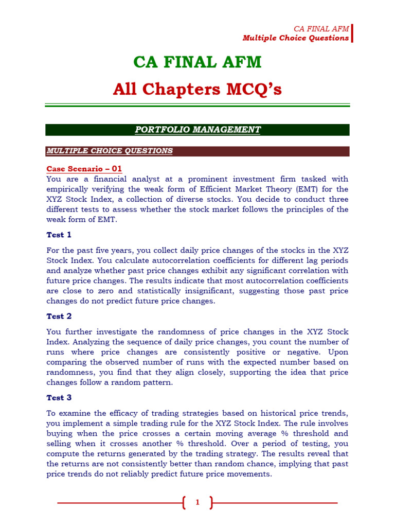 Afm Concept and Questions Bank | PDF | Credit Default Swap | Option ...